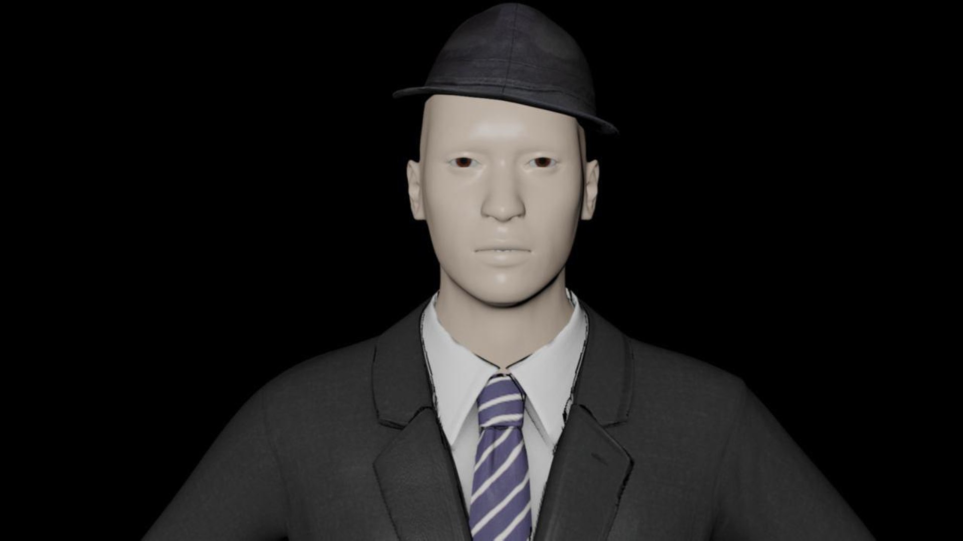 male character 3d obj