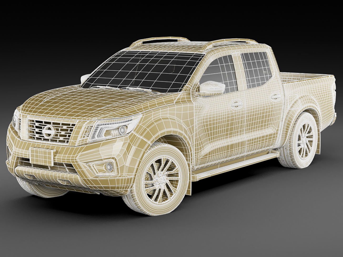 nissan navara frontier 3d model