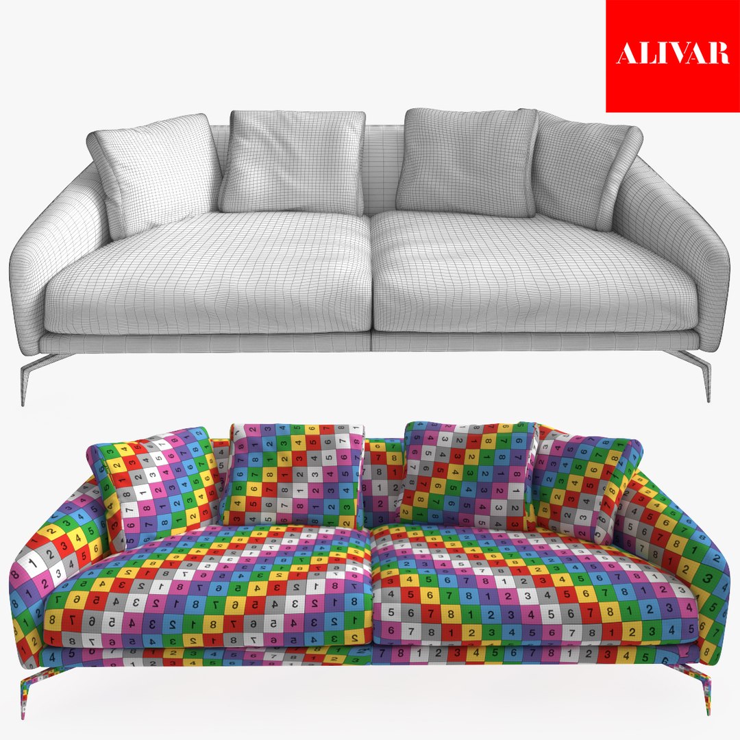 3d model alivar land sofa design