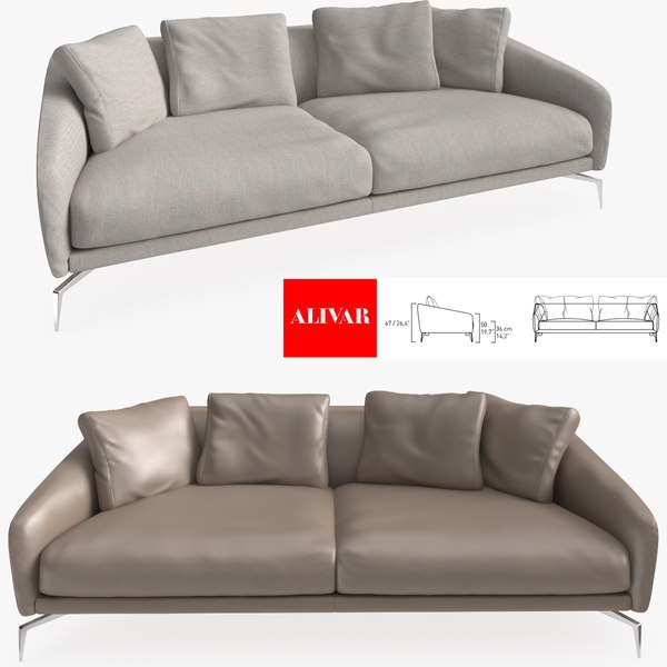 3d model alivar land sofa design