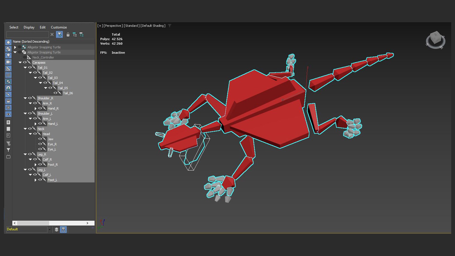 Alligator Snapping Turtle Rigged 3D - TurboSquid 2415744