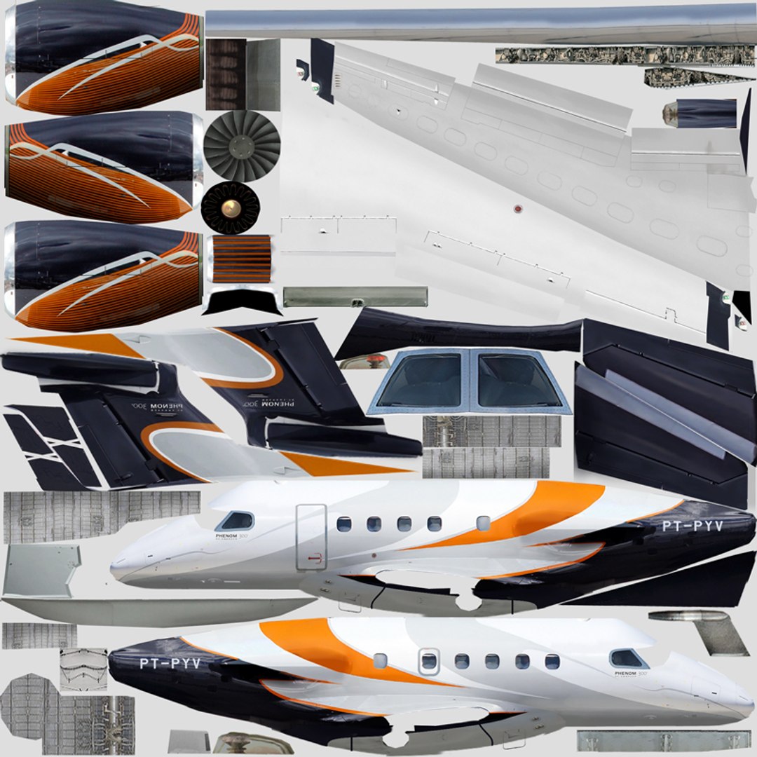 3dsmax phenom 300 embraer