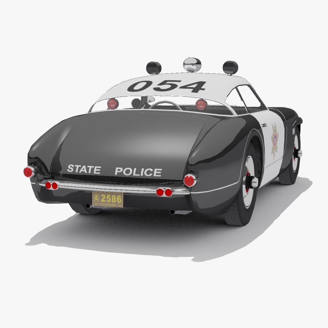Police Tatra Prototype Car 3d Model