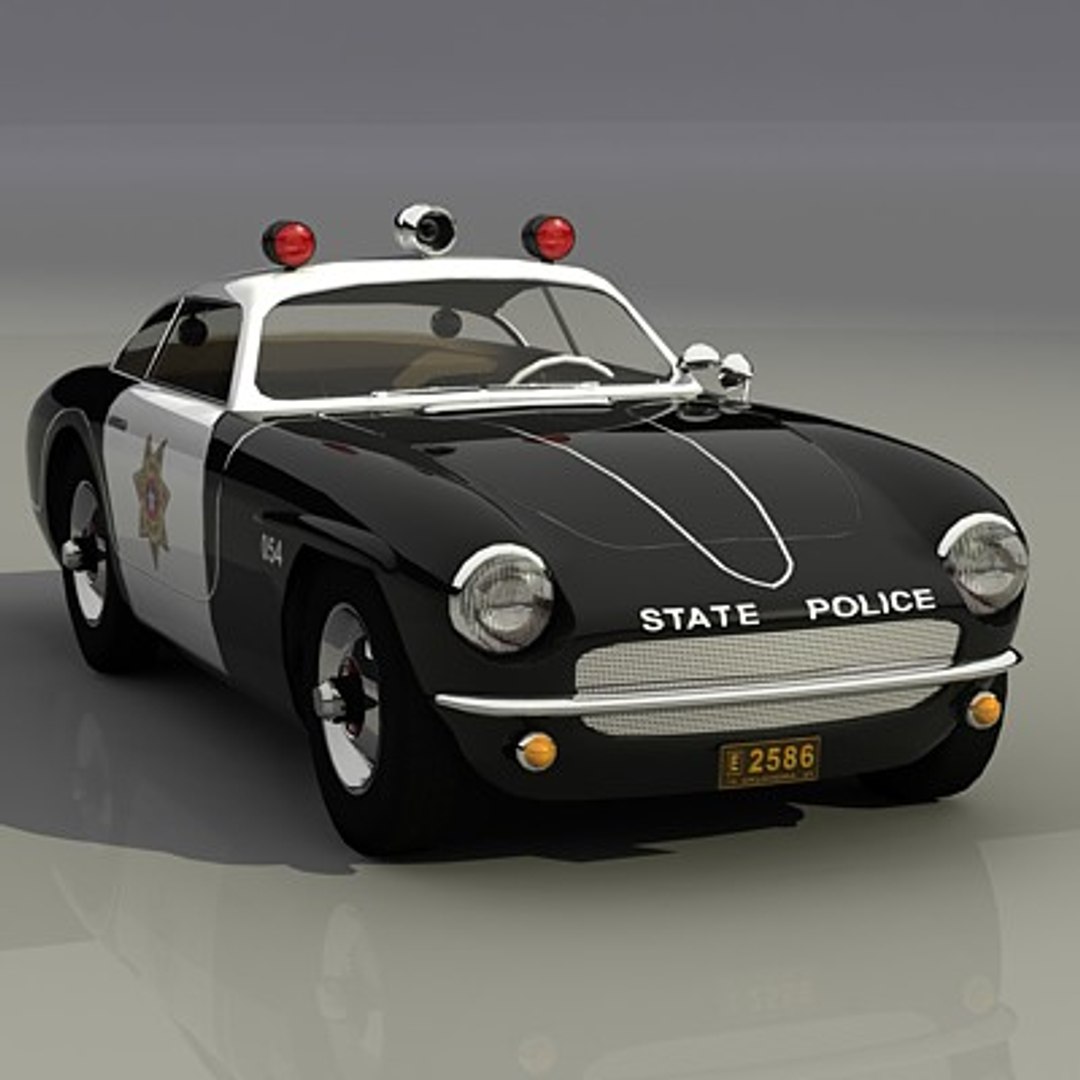 Police Tatra Prototype Car 3d Model