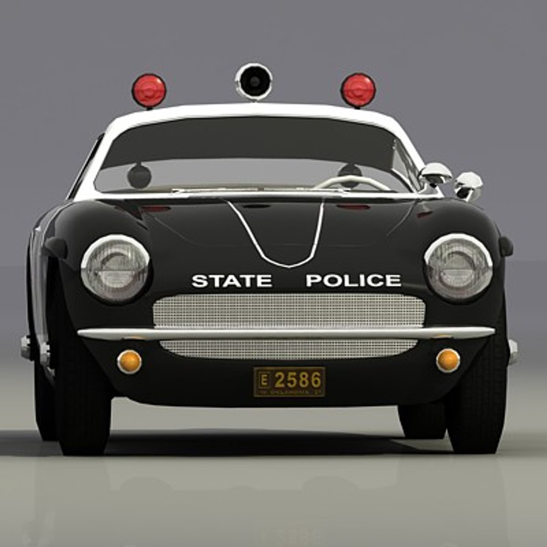 Police Tatra Prototype Car 3d Model