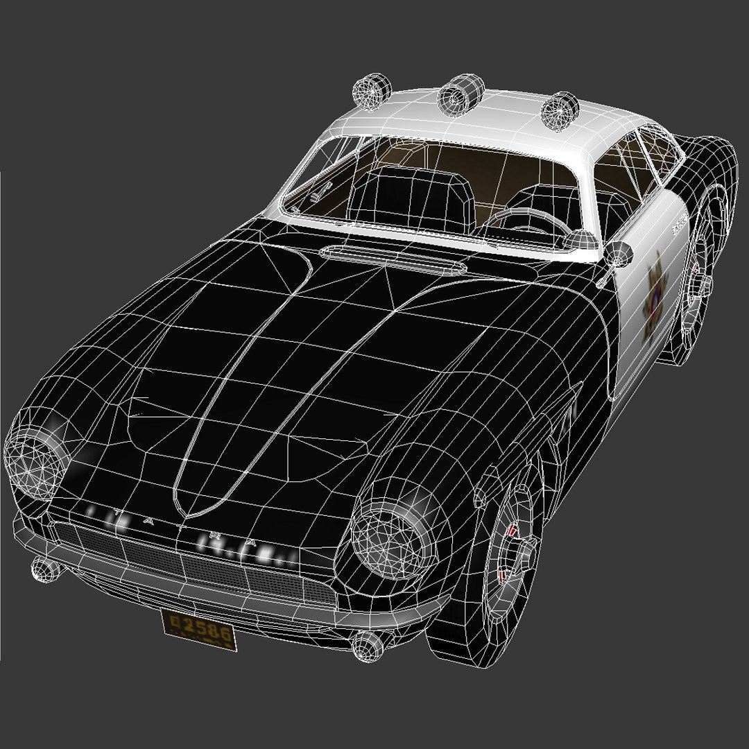 Police Tatra Prototype Car 3d Model