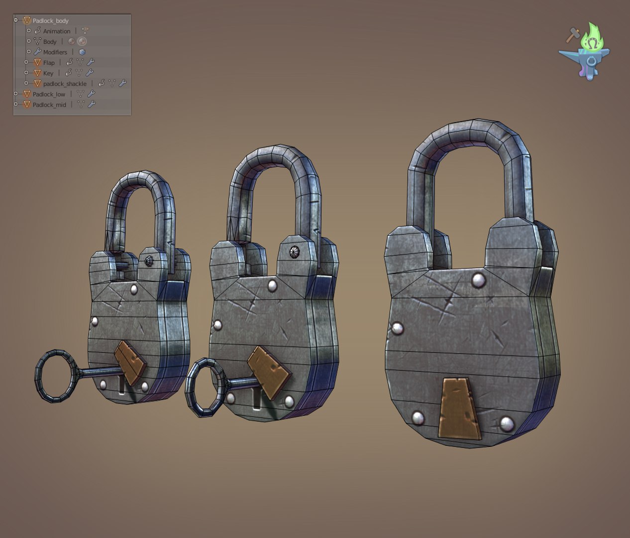 Lock Padlock 3D Model - TurboSquid 1346826