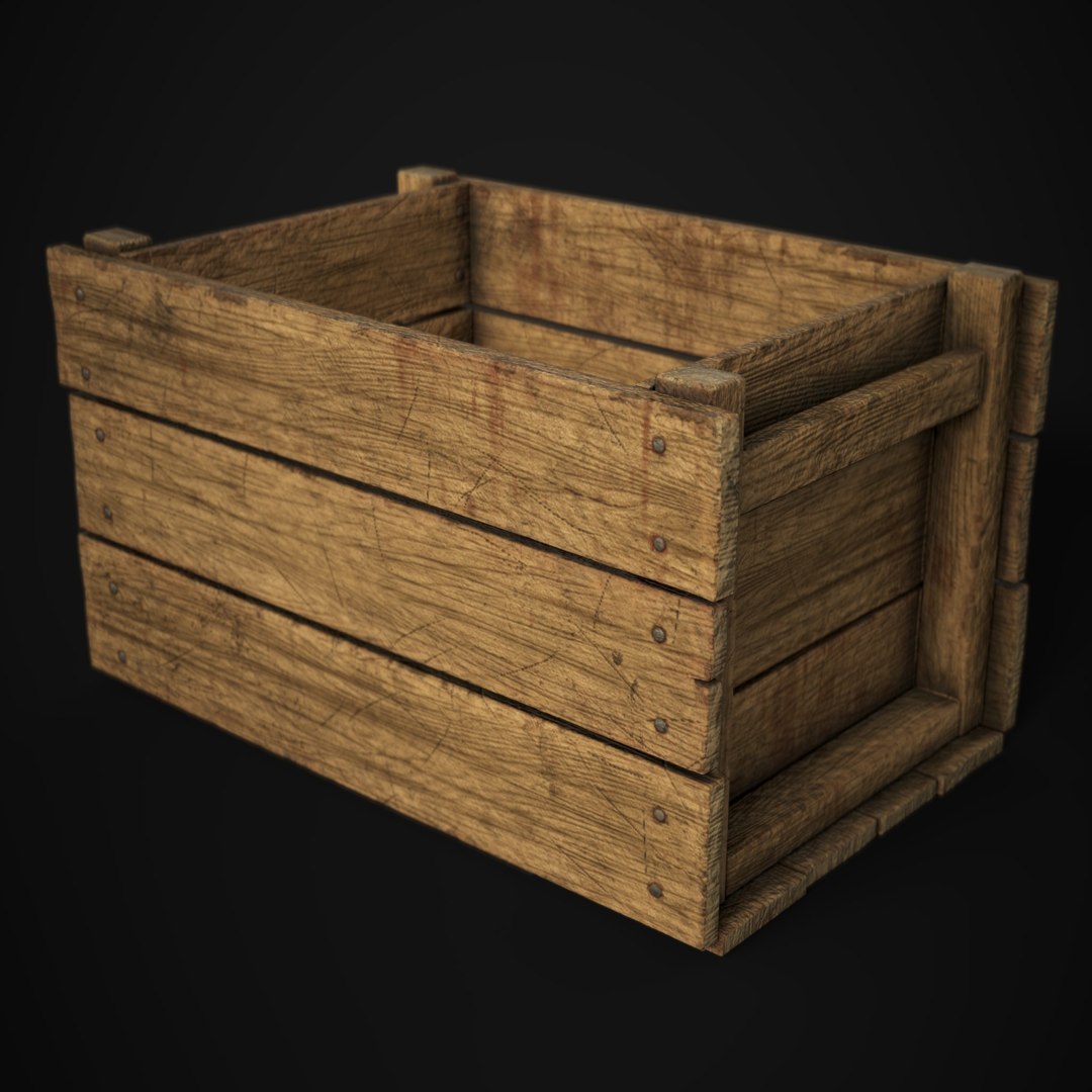 3D wooden crate model - TurboSquid 1311165