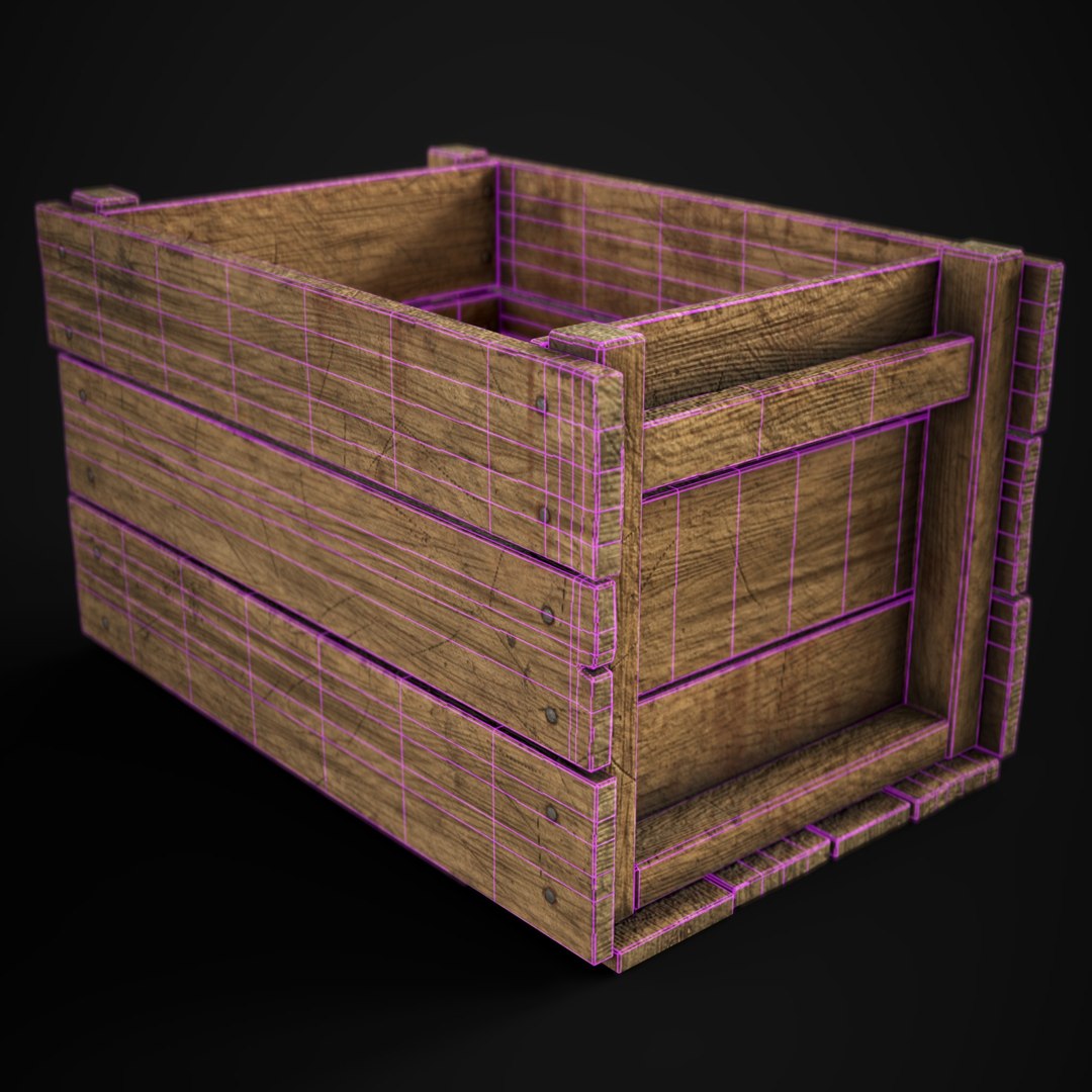 3D wooden crate model - TurboSquid 1311165