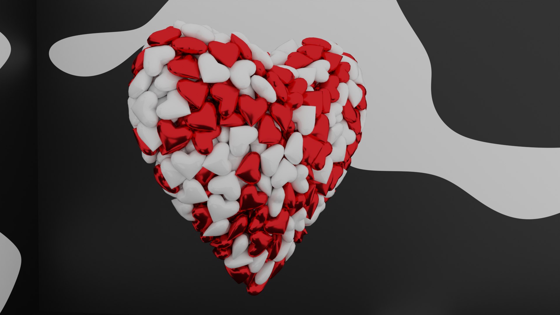 3D Heart Made Out Of Hearts - TurboSquid 2145096