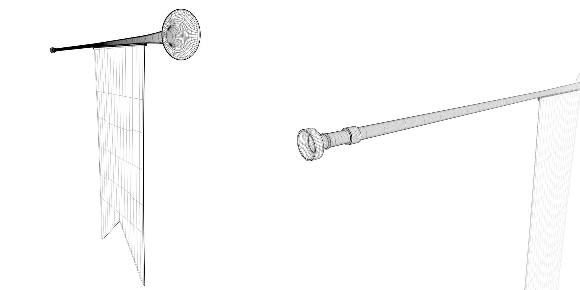 3D Medieval Heraldic Trumpet Banner Model - TurboSquid 1423269