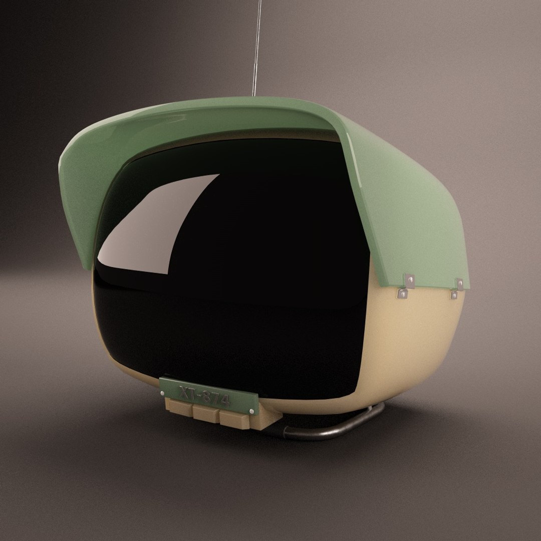Vintage Television Set 3d C4d