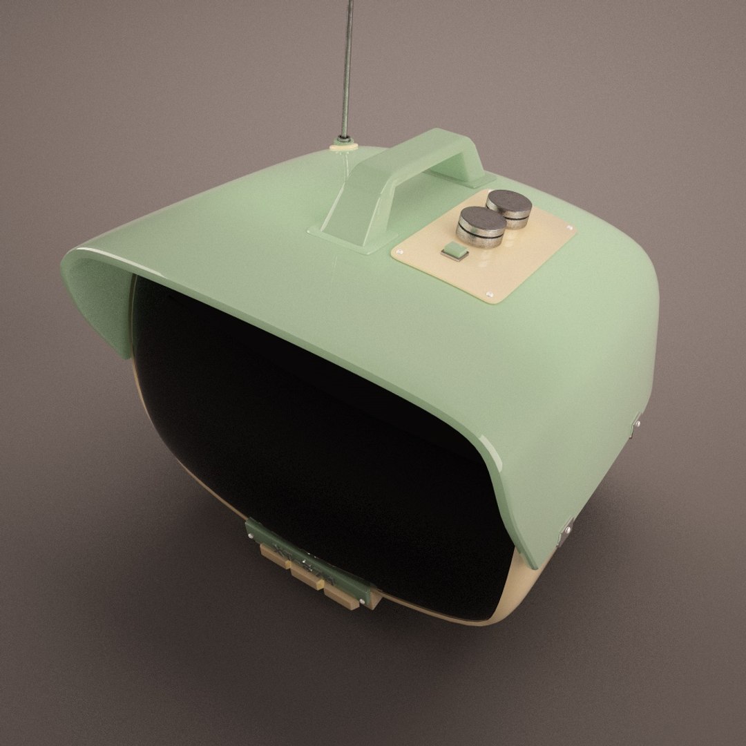 Vintage Television Set 3d C4d