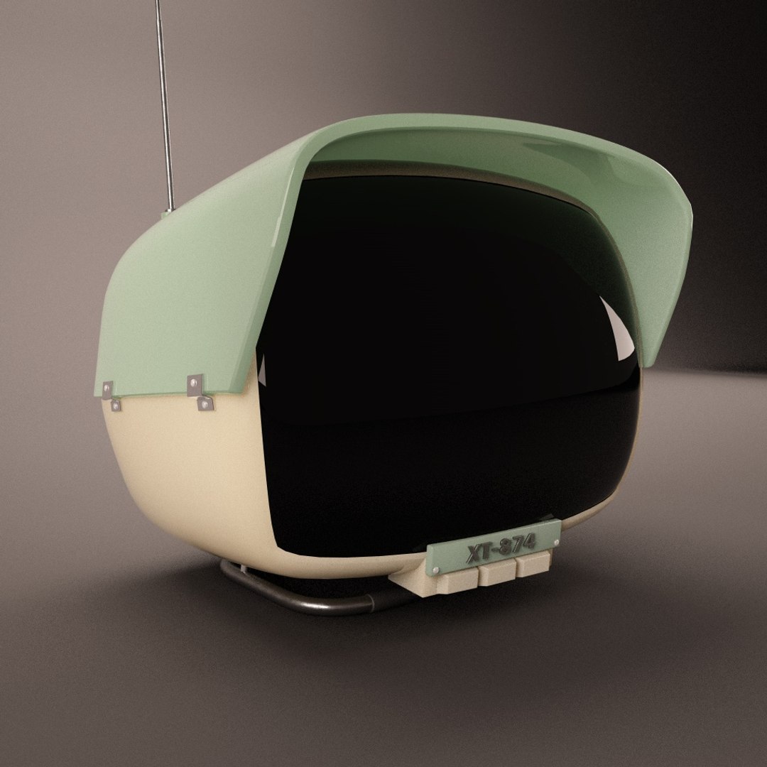Vintage Television Set 3d C4d