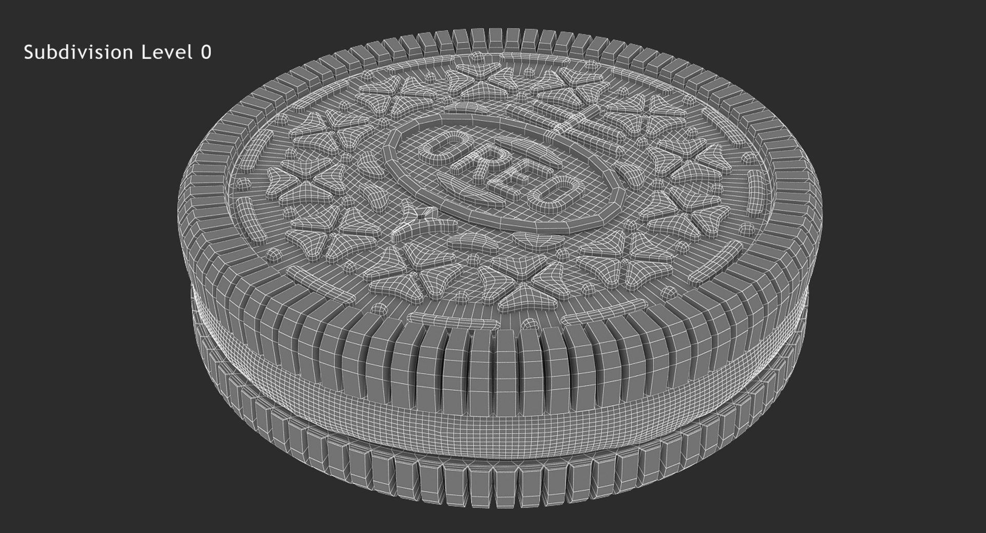 Realistic Oreo Cookie 3d Model