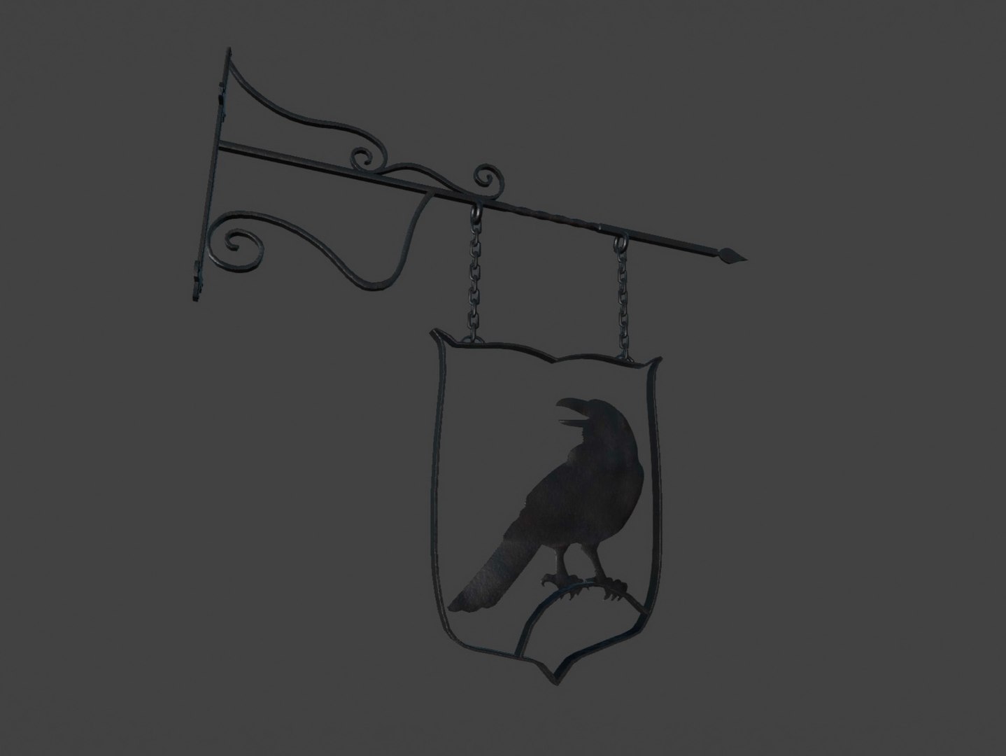 Medieval Raven Guild Sign 3D - TurboSquid 1560318