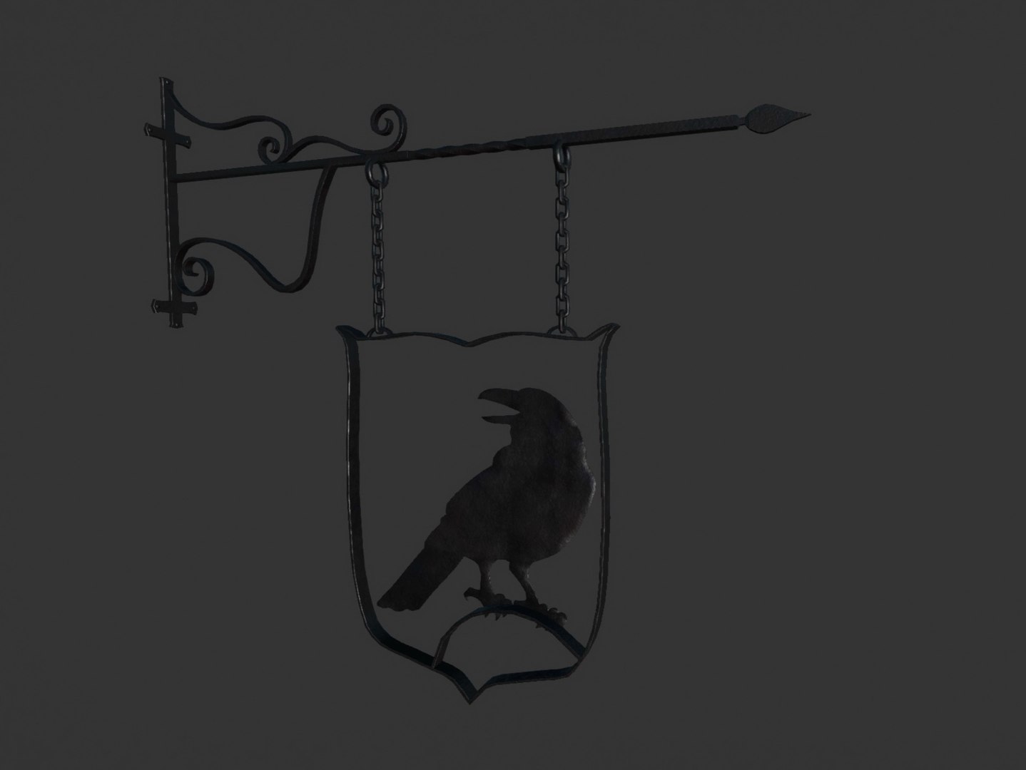 Medieval Raven Guild Sign 3D - TurboSquid 1560318