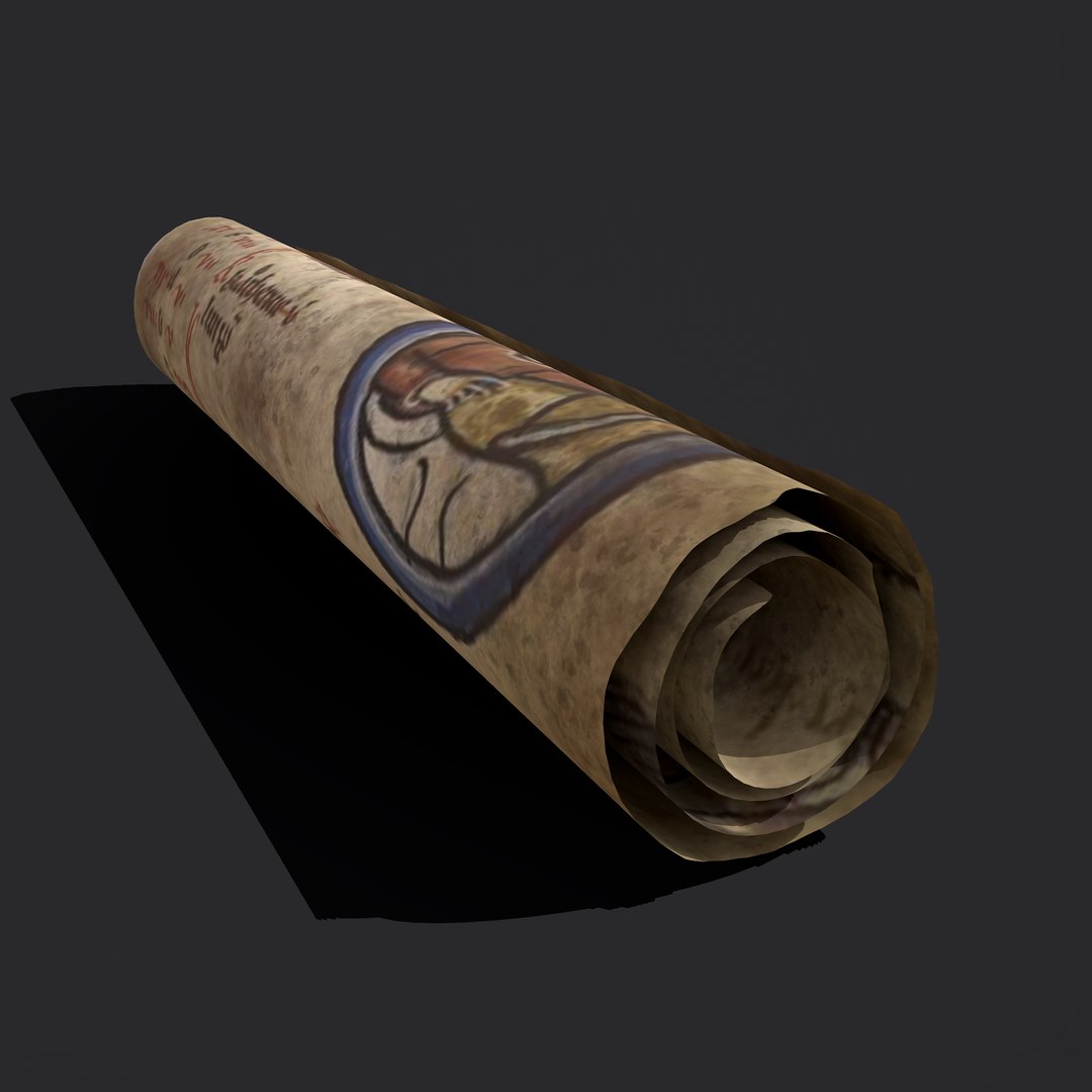 3D November Manuscript Scroll - TurboSquid 1748341