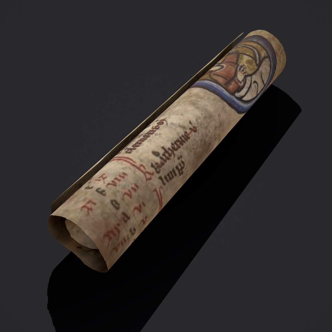 3D November Manuscript Scroll - TurboSquid 1748341