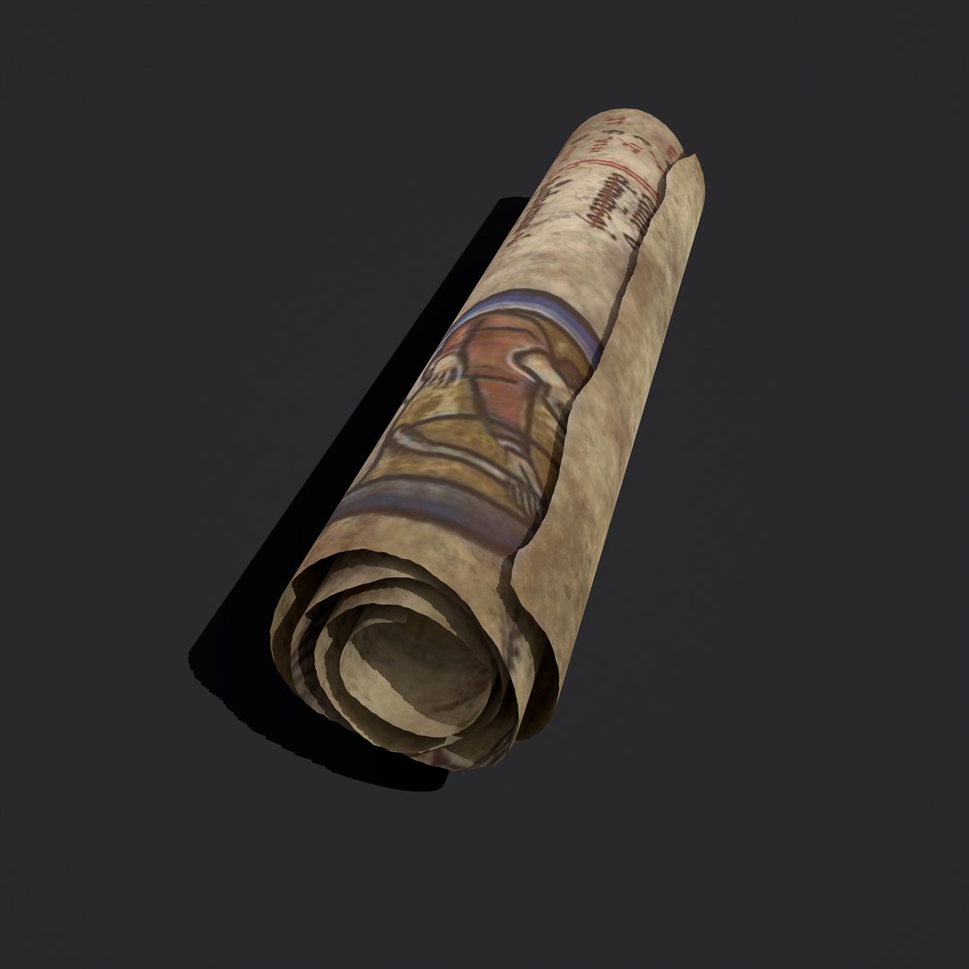 3D November Manuscript Scroll - TurboSquid 1748341