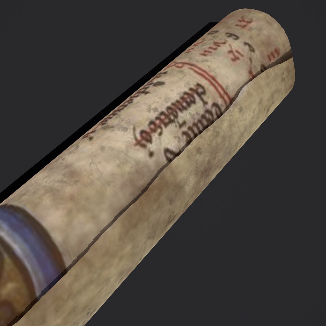 3D November Manuscript Scroll - TurboSquid 1748341