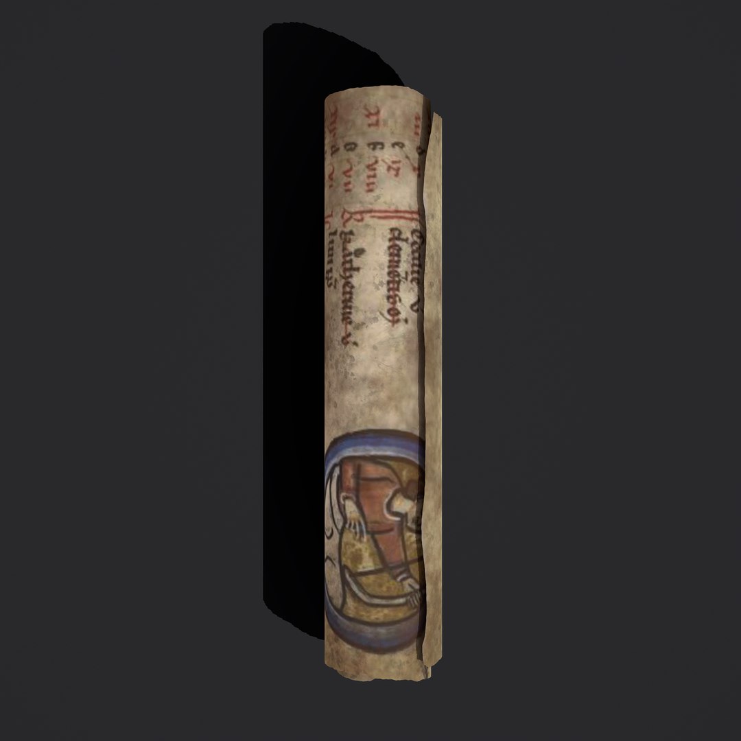 3D November Manuscript Scroll - TurboSquid 1748341