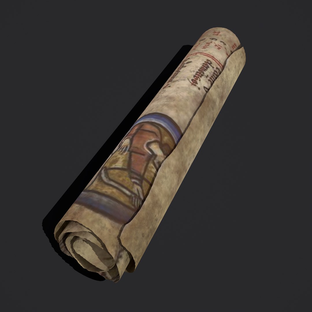 3D November Manuscript Scroll - TurboSquid 1748341