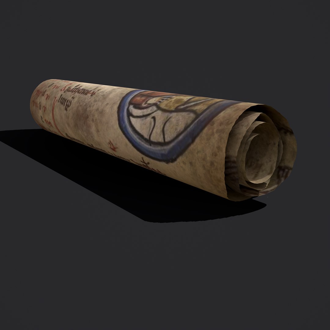 3D November Manuscript Scroll - TurboSquid 1748341