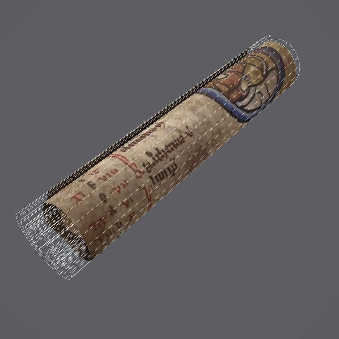 3D November Manuscript Scroll - TurboSquid 1748341