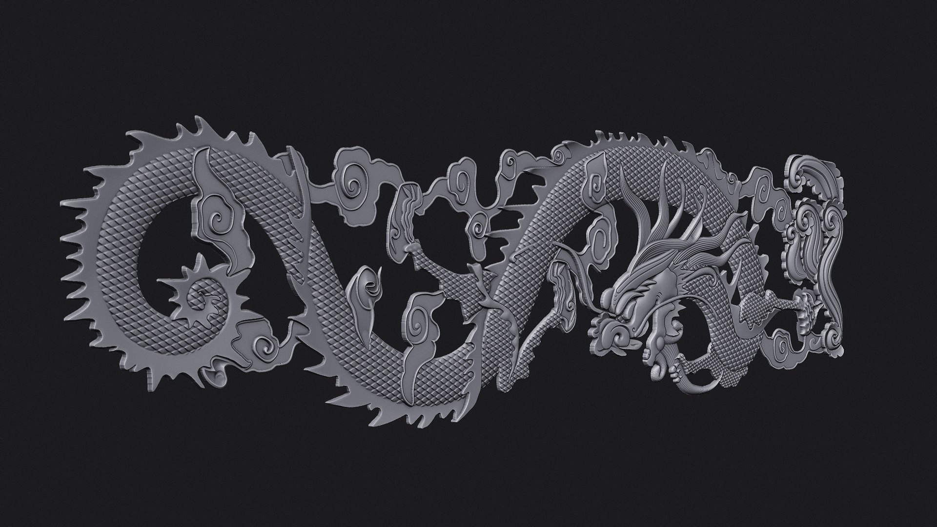 Dragon bas-relief 3D model - TurboSquid 2089438