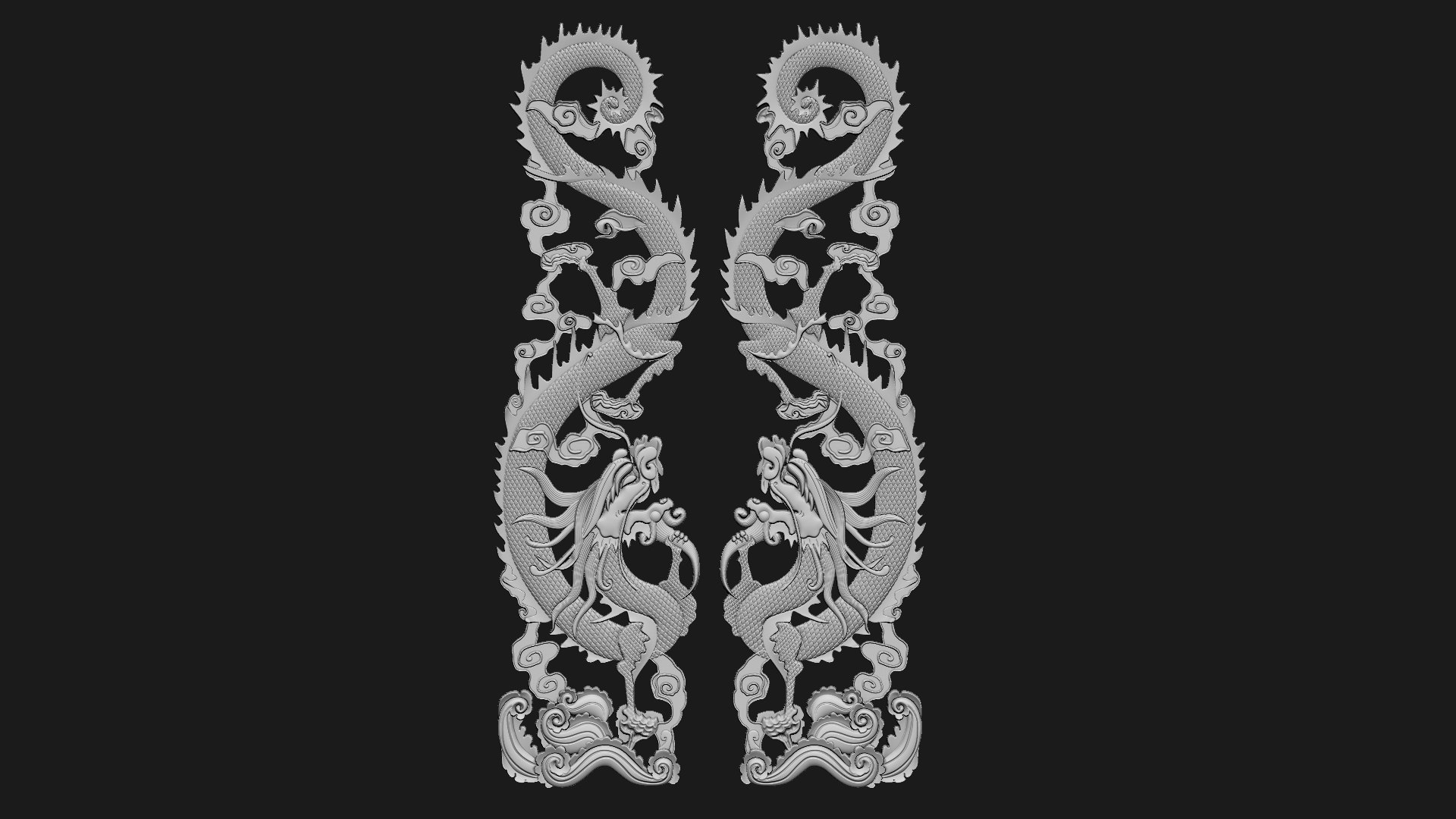 Dragon bas-relief 3D model - TurboSquid 2089438