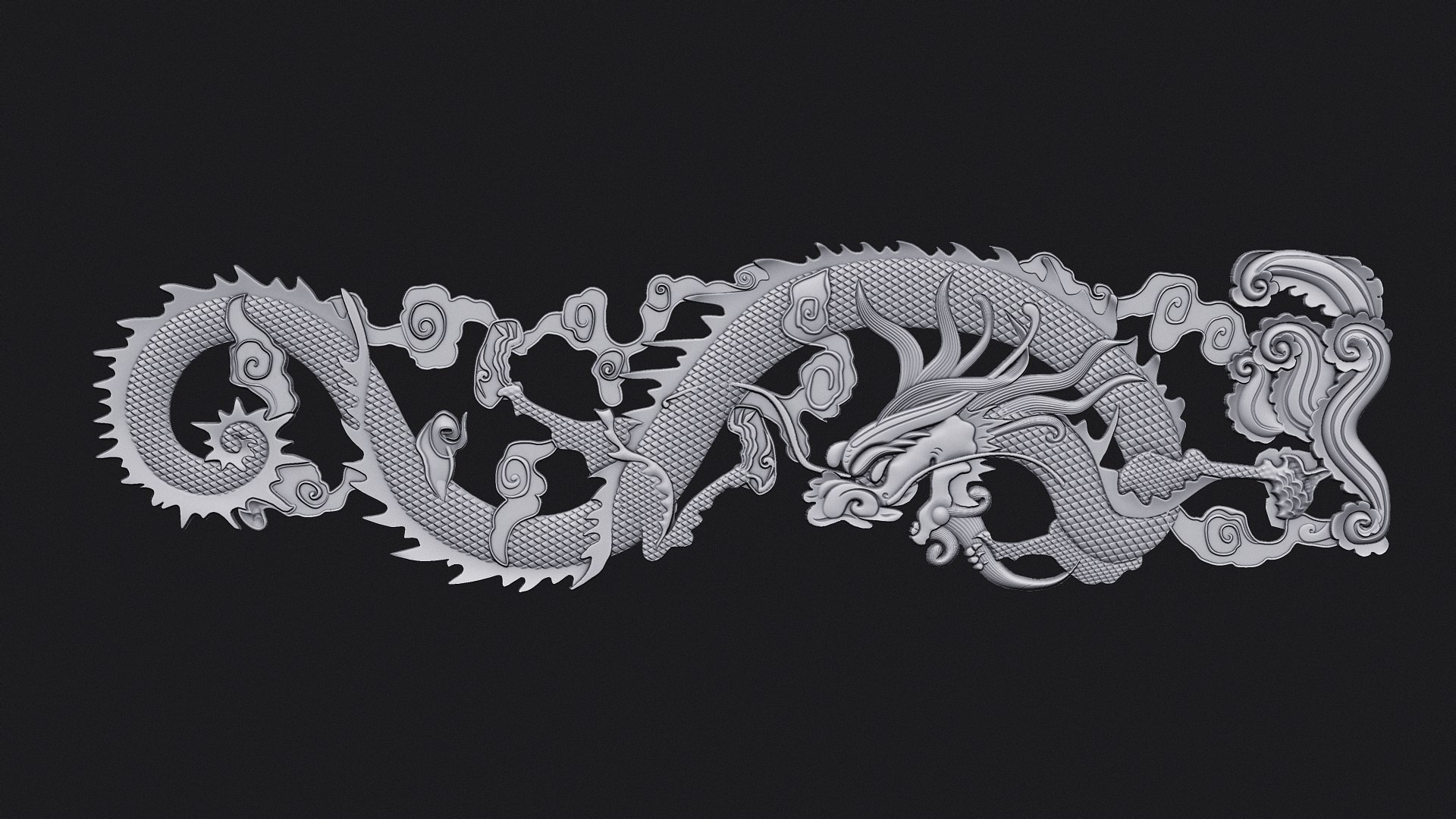 Dragon bas-relief 3D model - TurboSquid 2089438