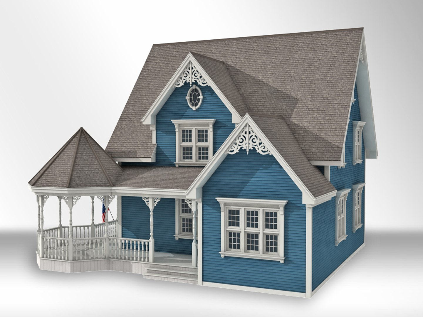 Queen Victorian Style House 3d Model