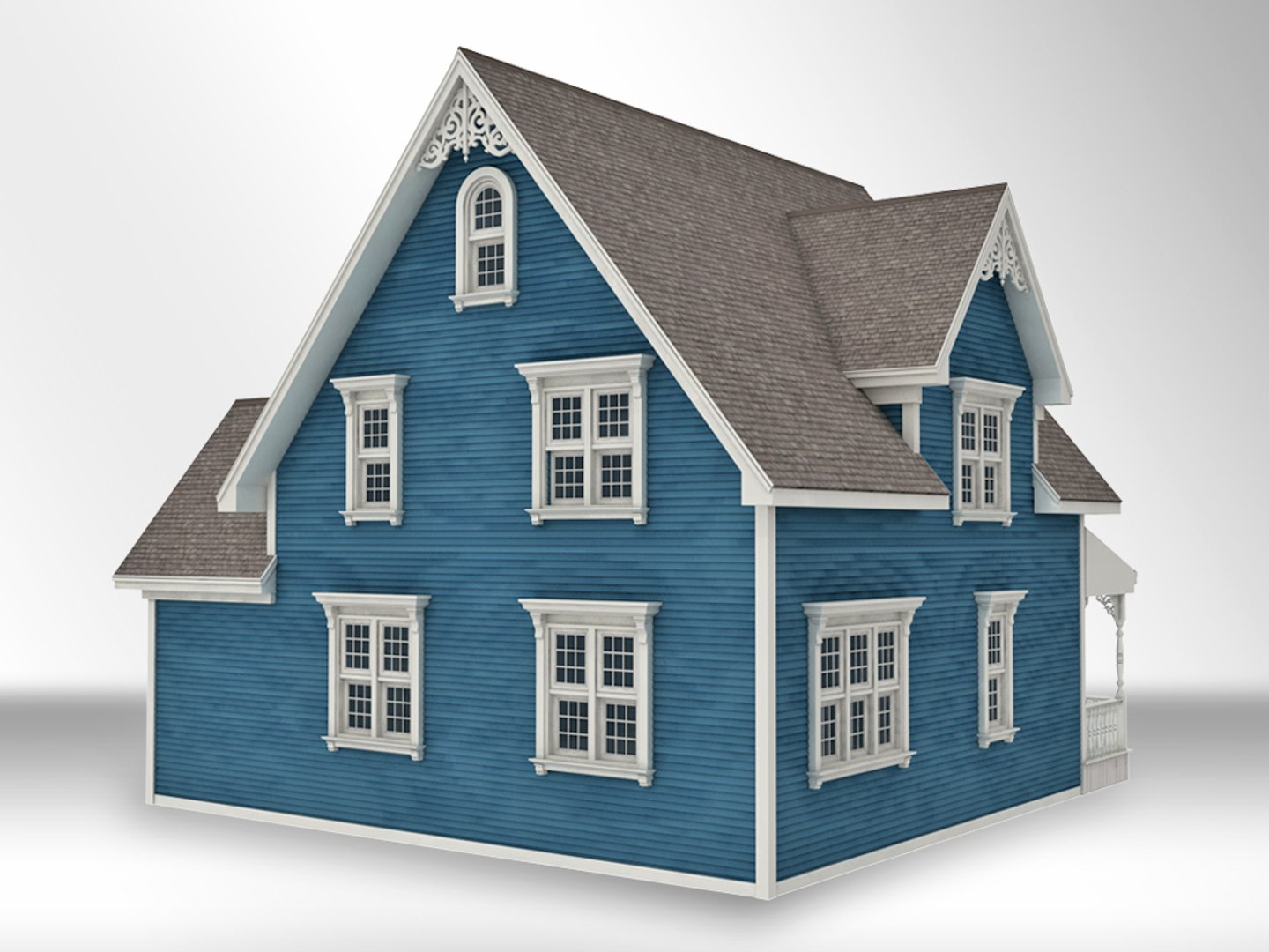 Queen Victorian Style House 3d Model