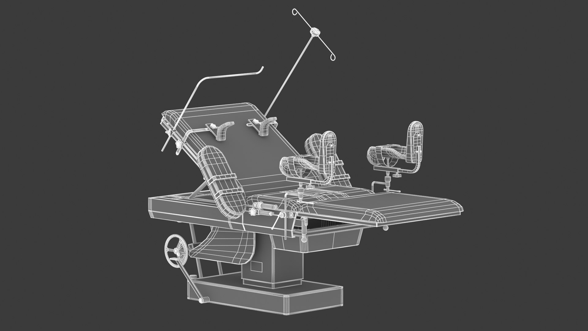 3D Medical Manual Obstetrics Bed - TurboSquid 2372332