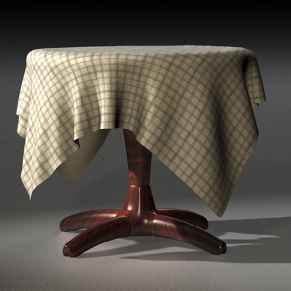 3d model bistro table cloth