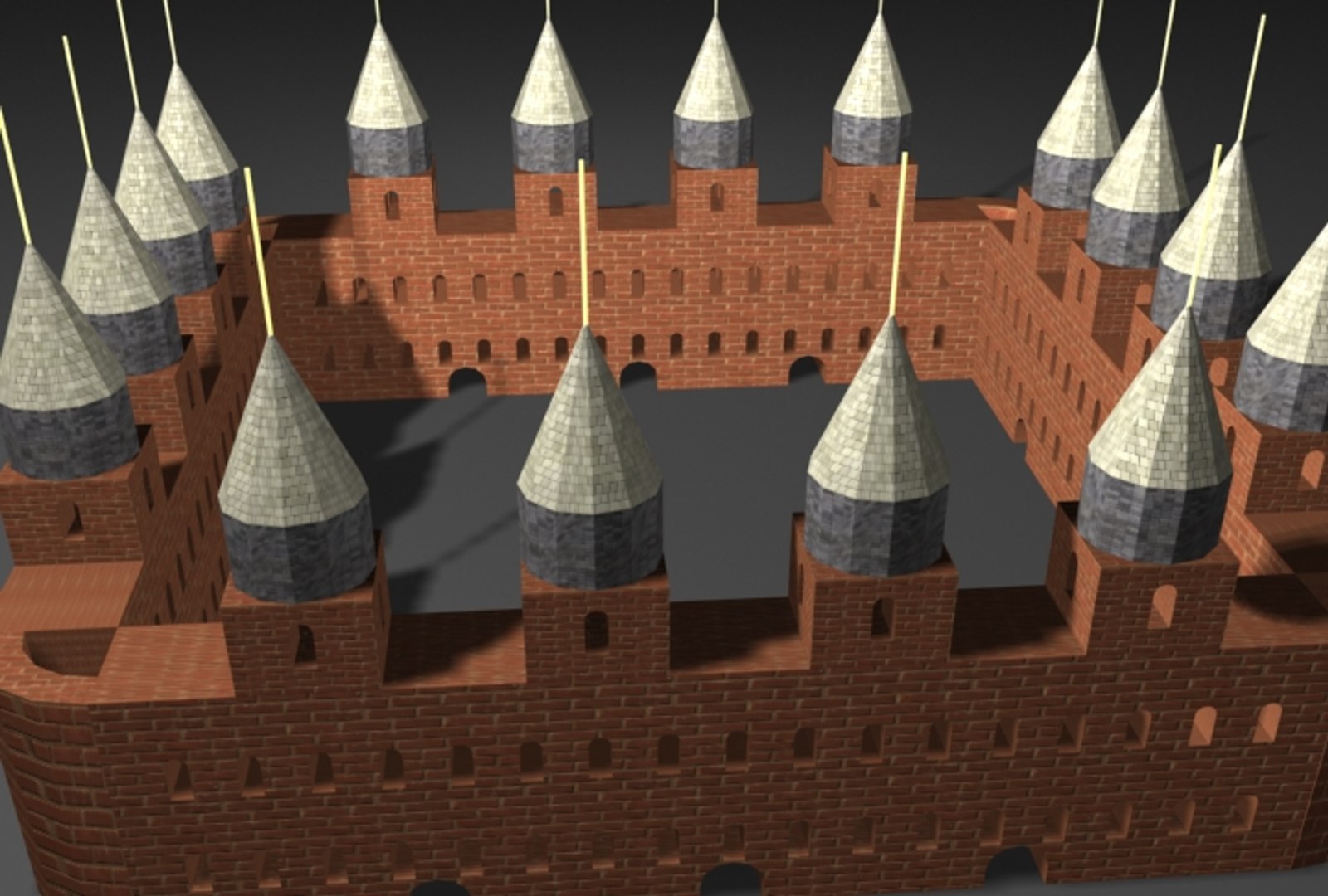 Free Castle Autocad 3d Model