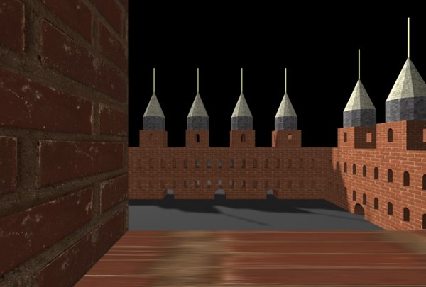 free castle autocad 3d model