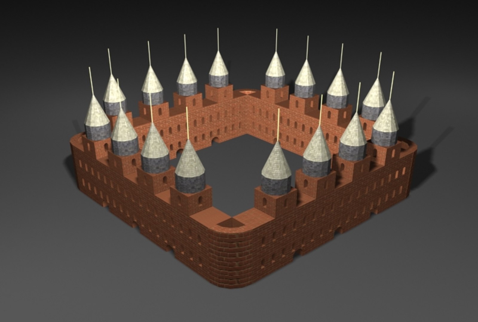 Free Castle Autocad 3d Model