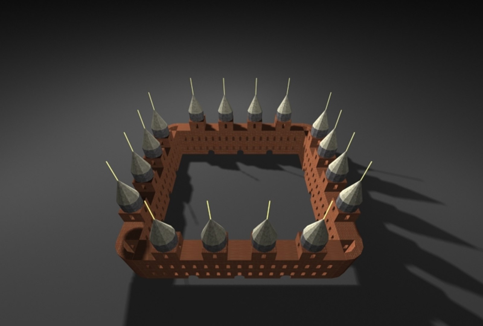 Free Castle Autocad 3d Model