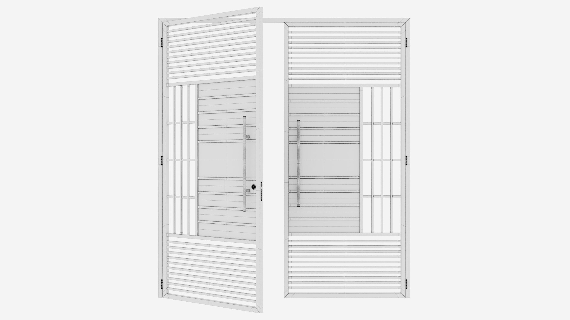 Aluminium Door 51 3D Model - TurboSquid 2015286