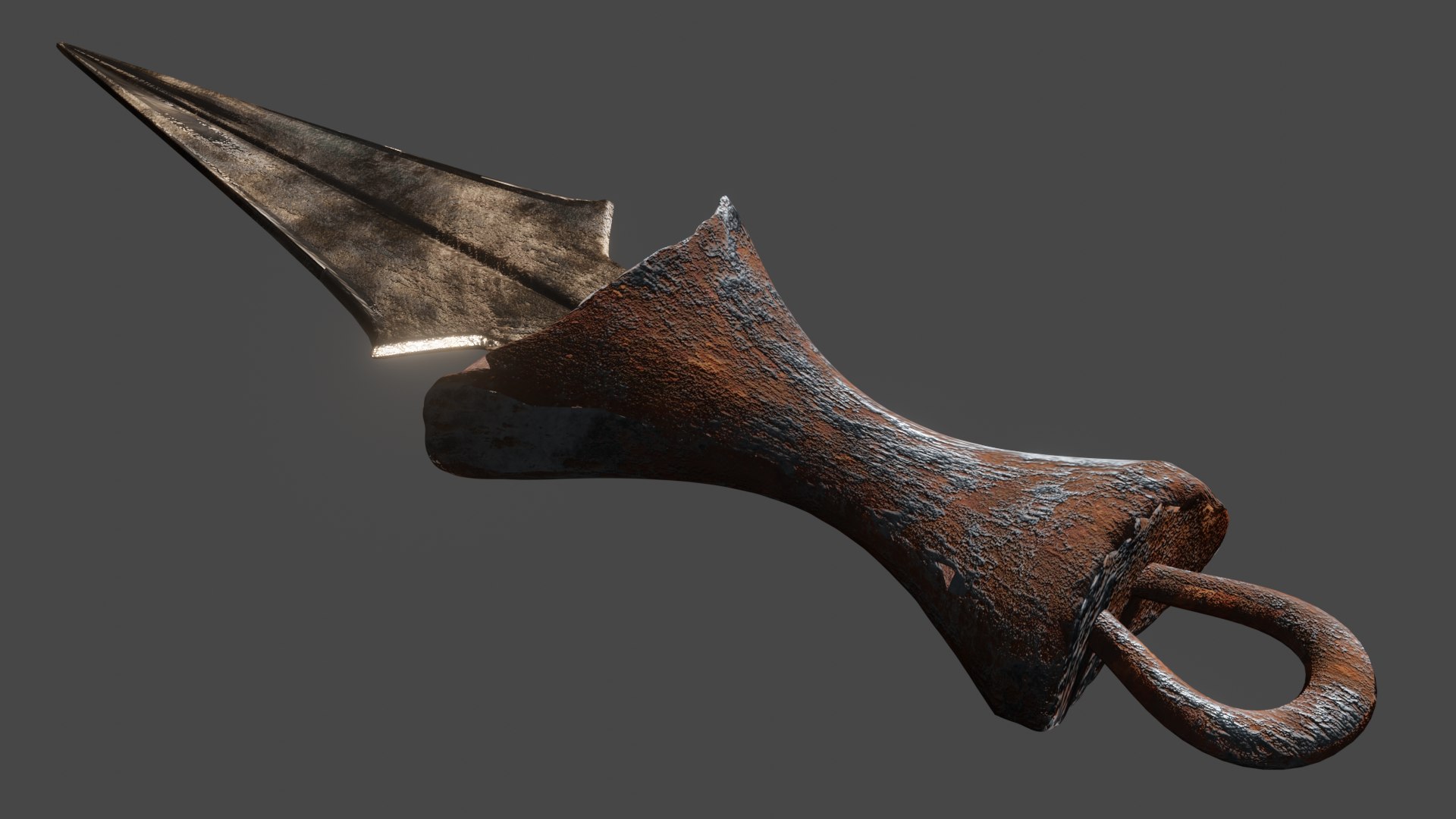 Western-african african dagger 3D model - TurboSquid 1667256