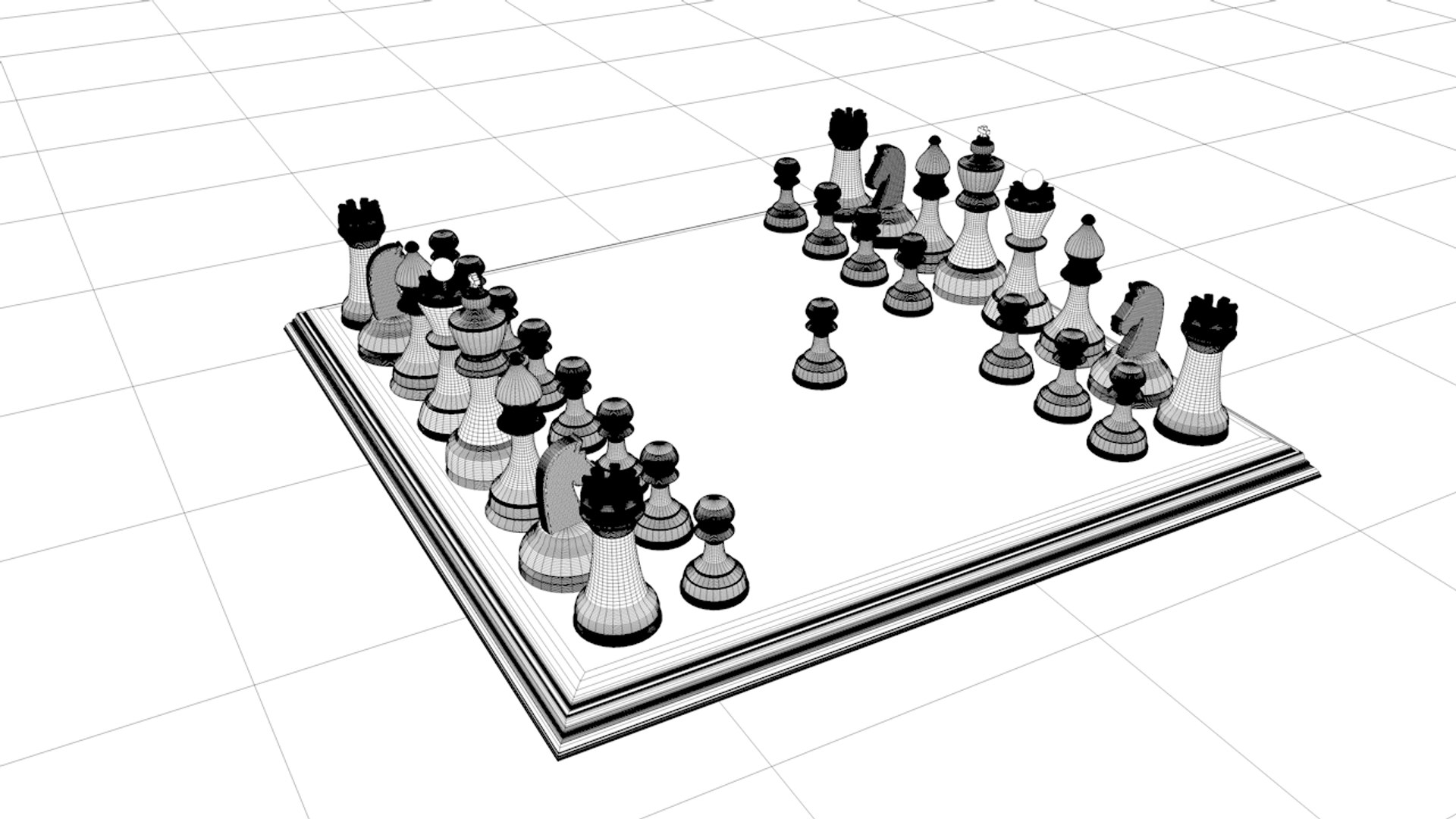 3D Chess Board Model - TurboSquid 1626824