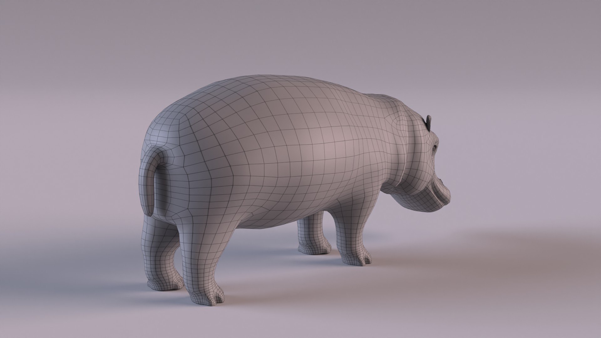 3d Model Hippo Hippopotamus