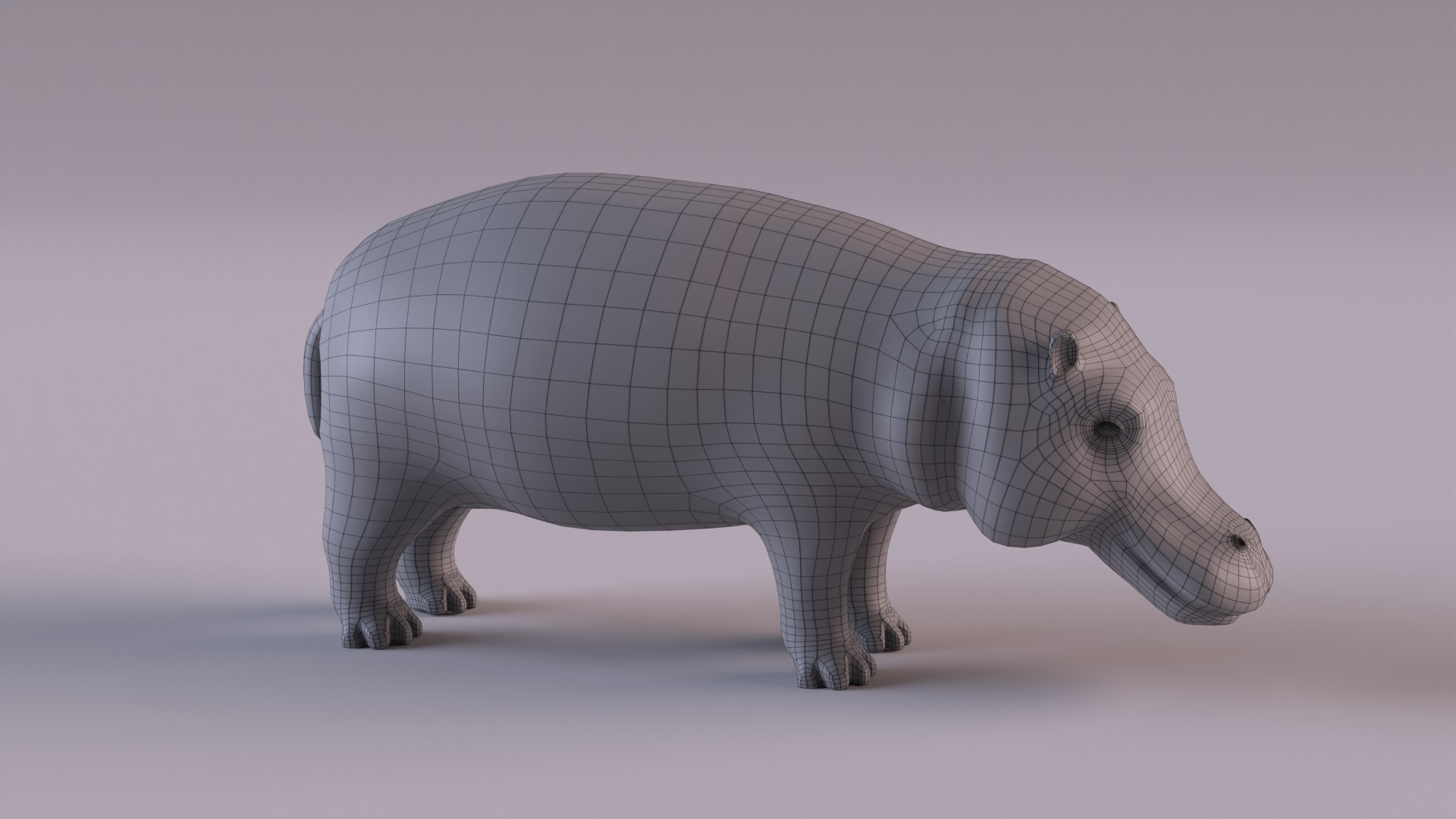 3d Model Hippo Hippopotamus