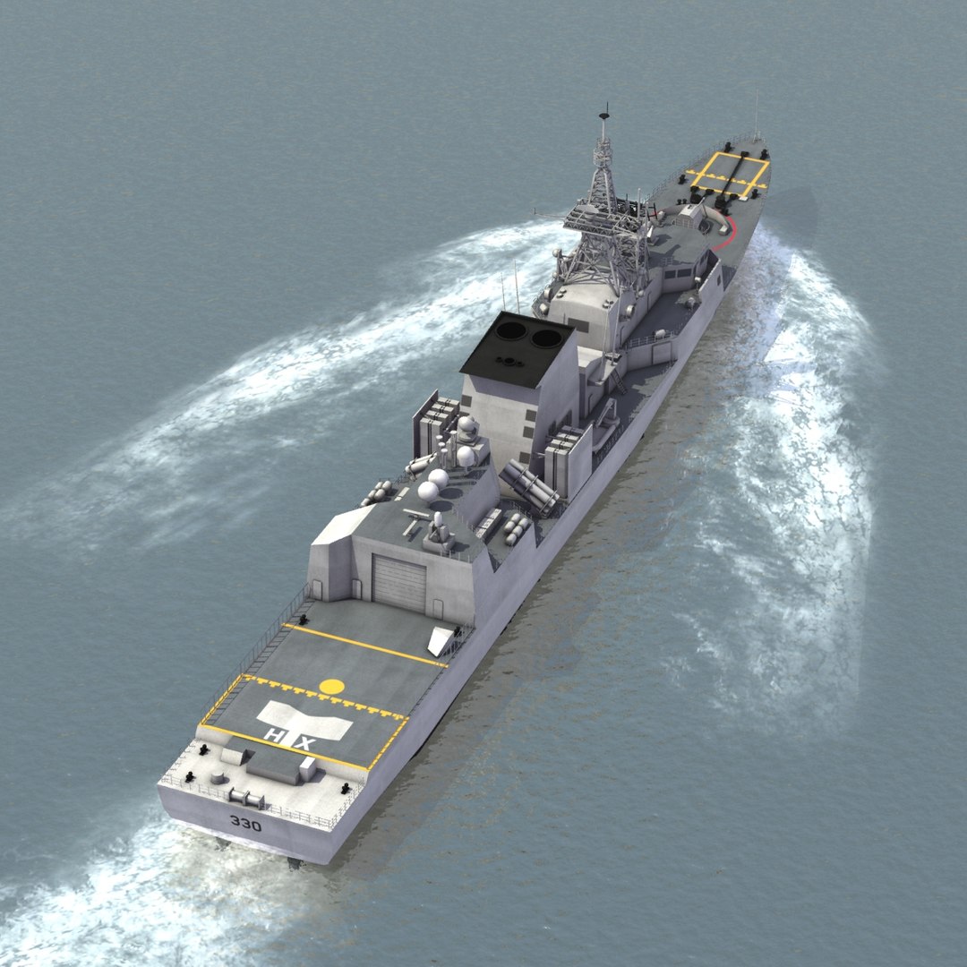 Halifax Class Frigate 3d Model