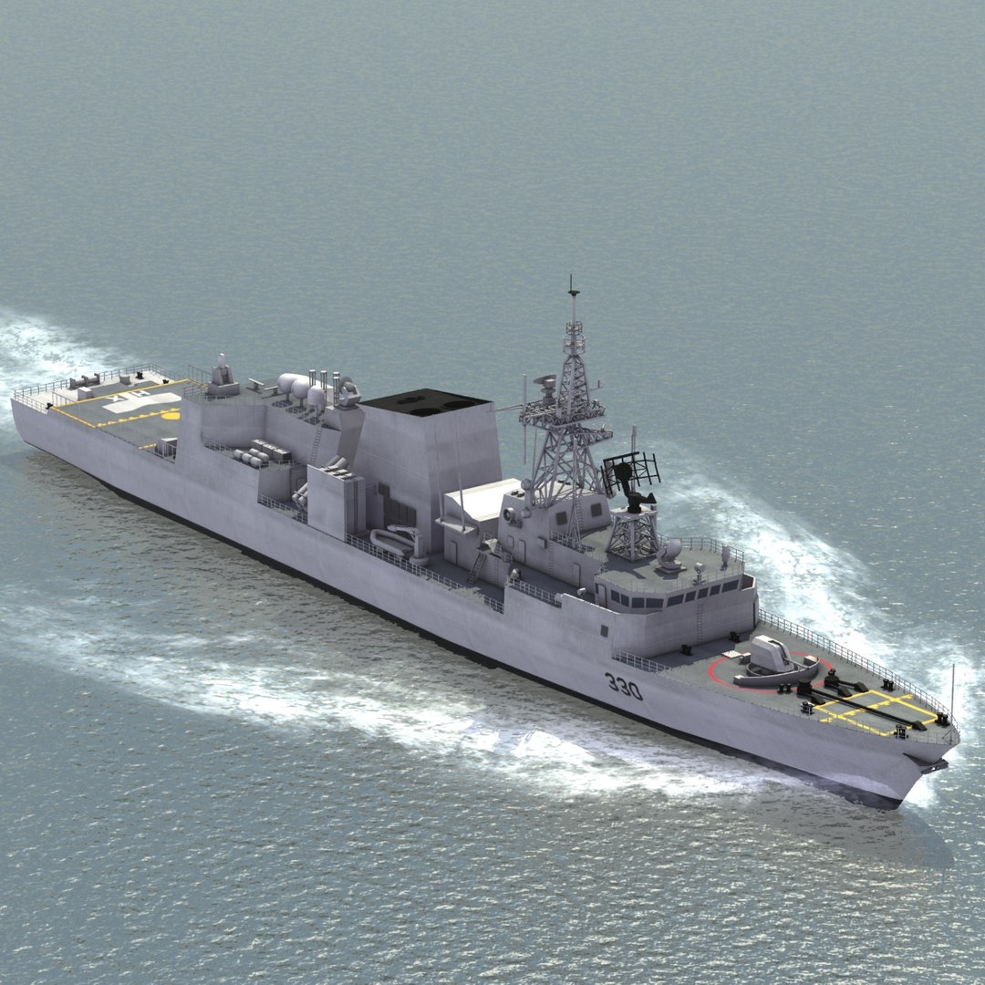 Halifax Class Frigate 3d Model