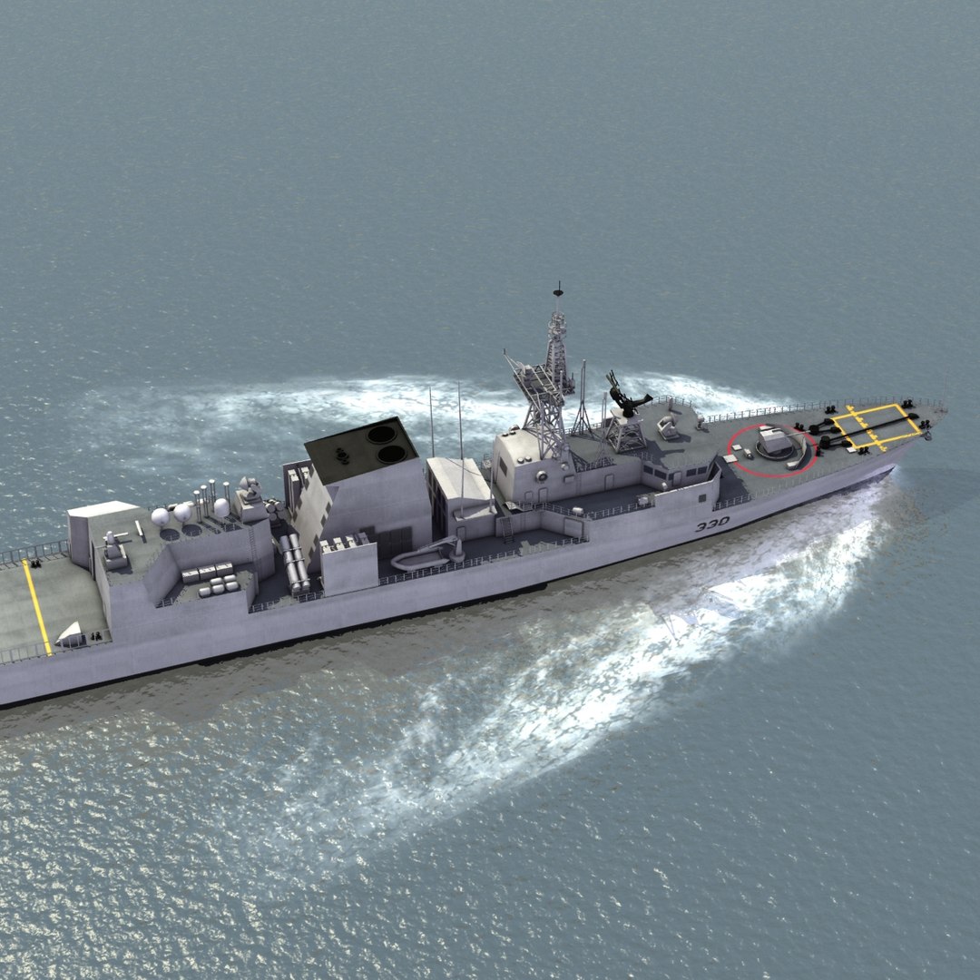 Halifax Class Frigate 3d Model