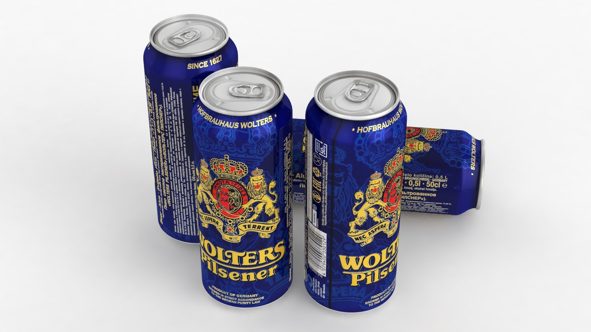 Beer Can Wolters Pilsener 500ml 2021 3D Model - TurboSquid 1763361
