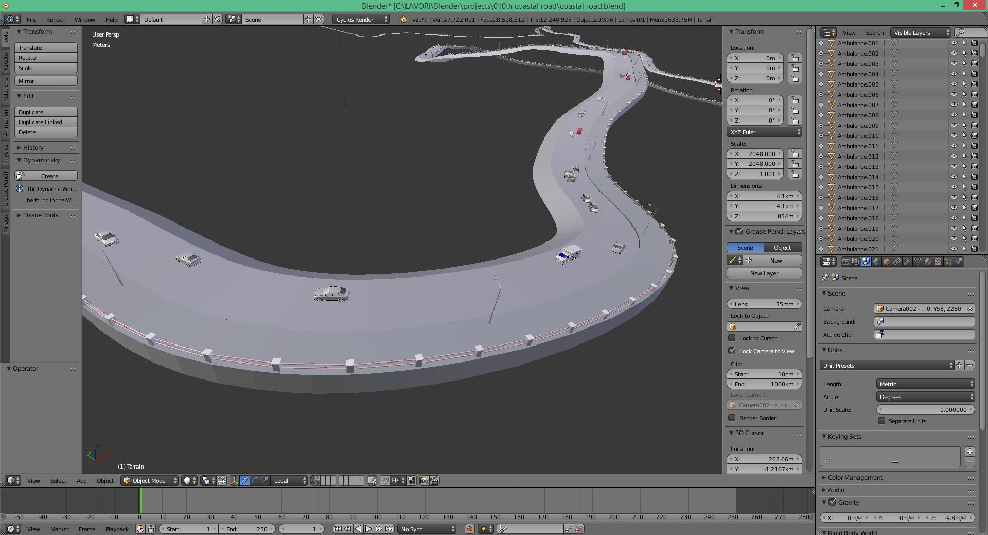 modelo 3d Carretera costera en Blender - TurboSquid 1371198
